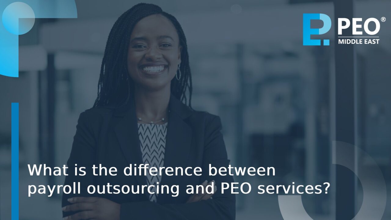 What is the difference between payroll outsourcing and PEO services?
